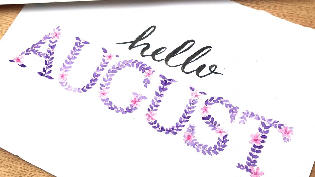 Hello August in Watercolor | Skillshare Student Project