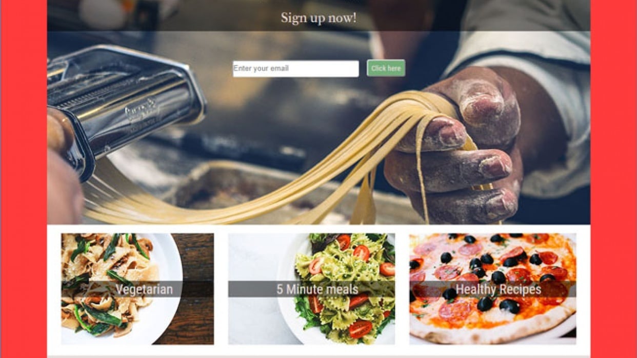 Italian Recipes Site | Skillshare Student Project