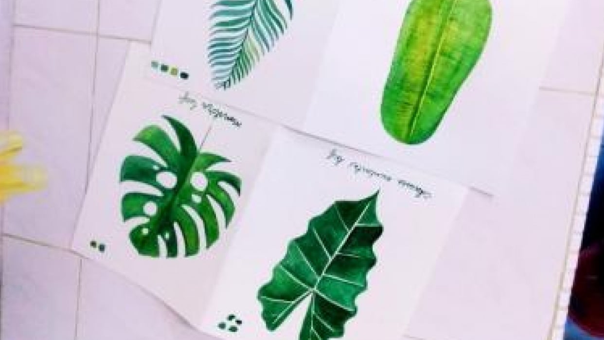 Tropical Leaves | Skillshare Student Project