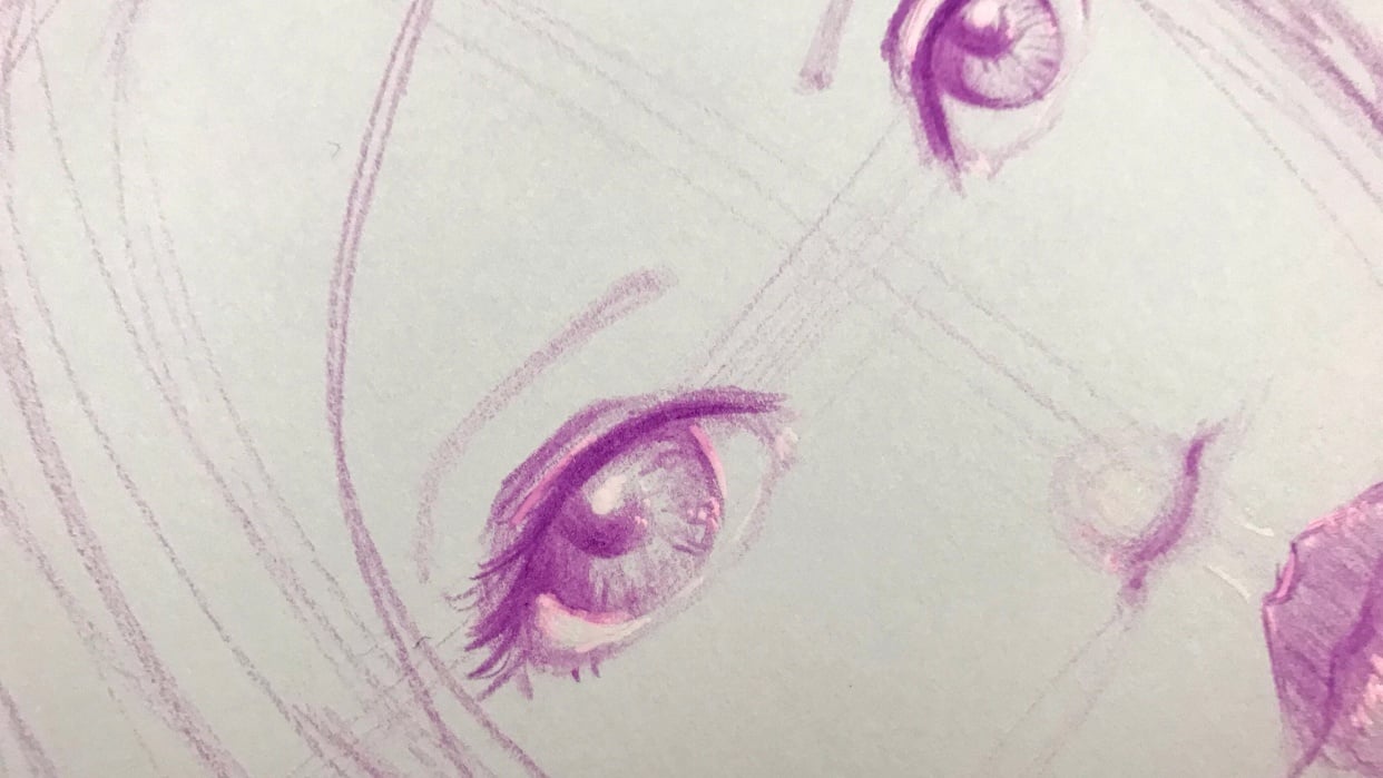 Whimsical Face - Monochromatic Drawing | Skillshare Student Project