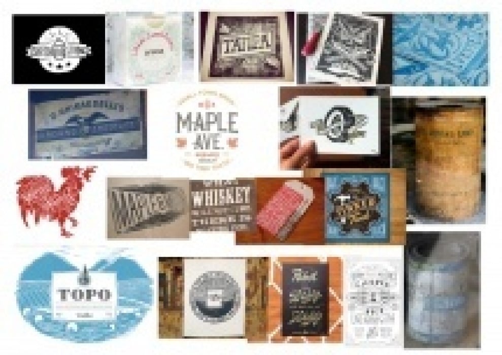 Moodboard diverse Linocut and Handmade-Look Labels | Skillshare Student ...