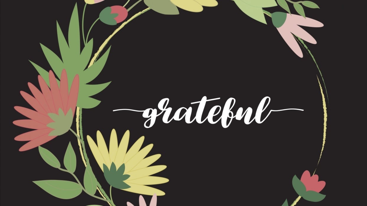 Grateful - Flower Wreath | Skillshare Student Project