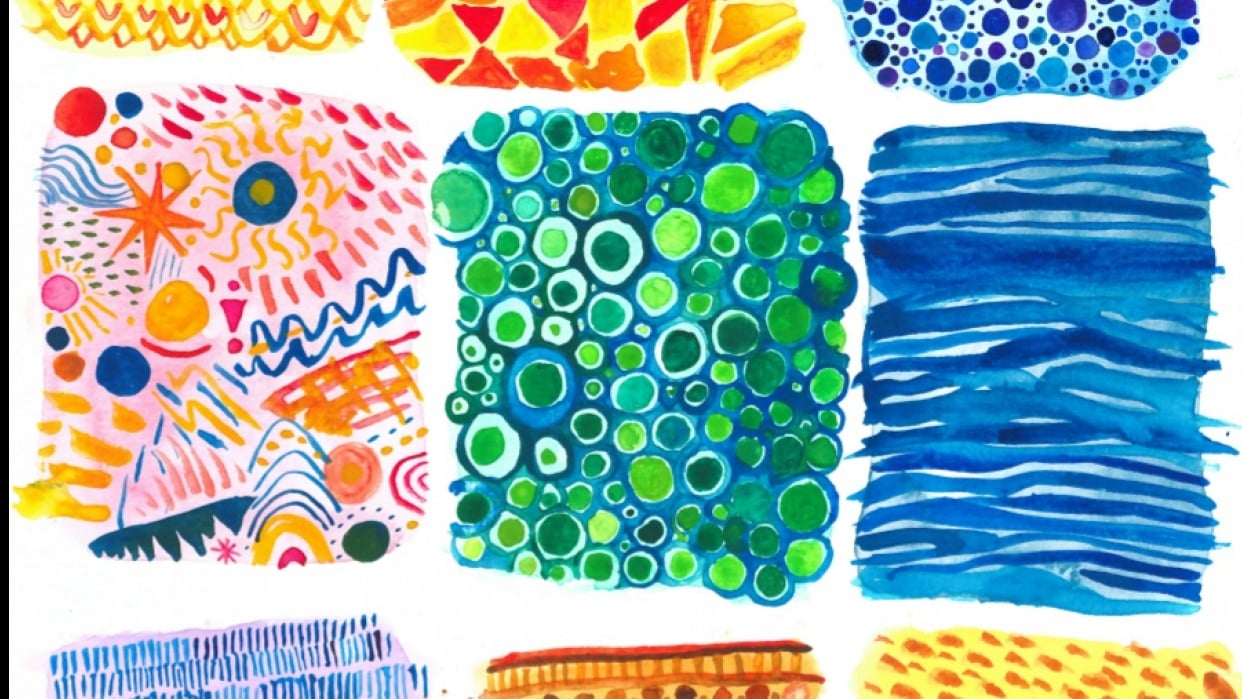 texture swatches and little moth | Skillshare Student Project