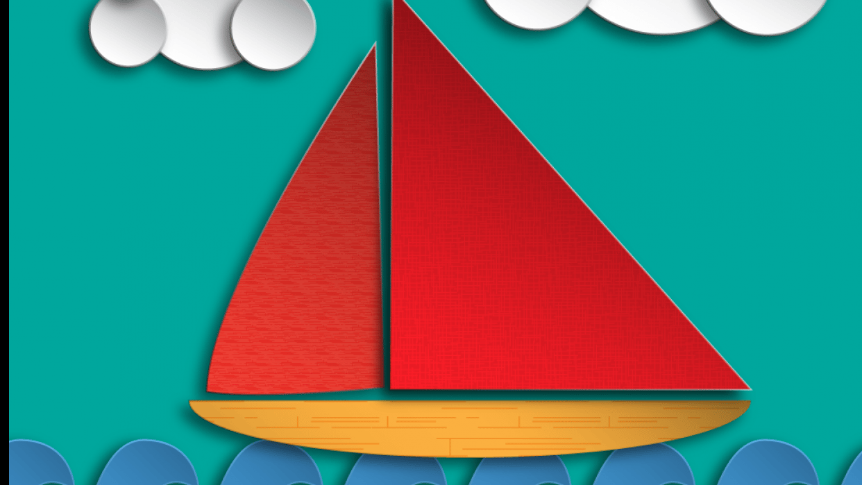 paper collage boat | Skillshare Student Project