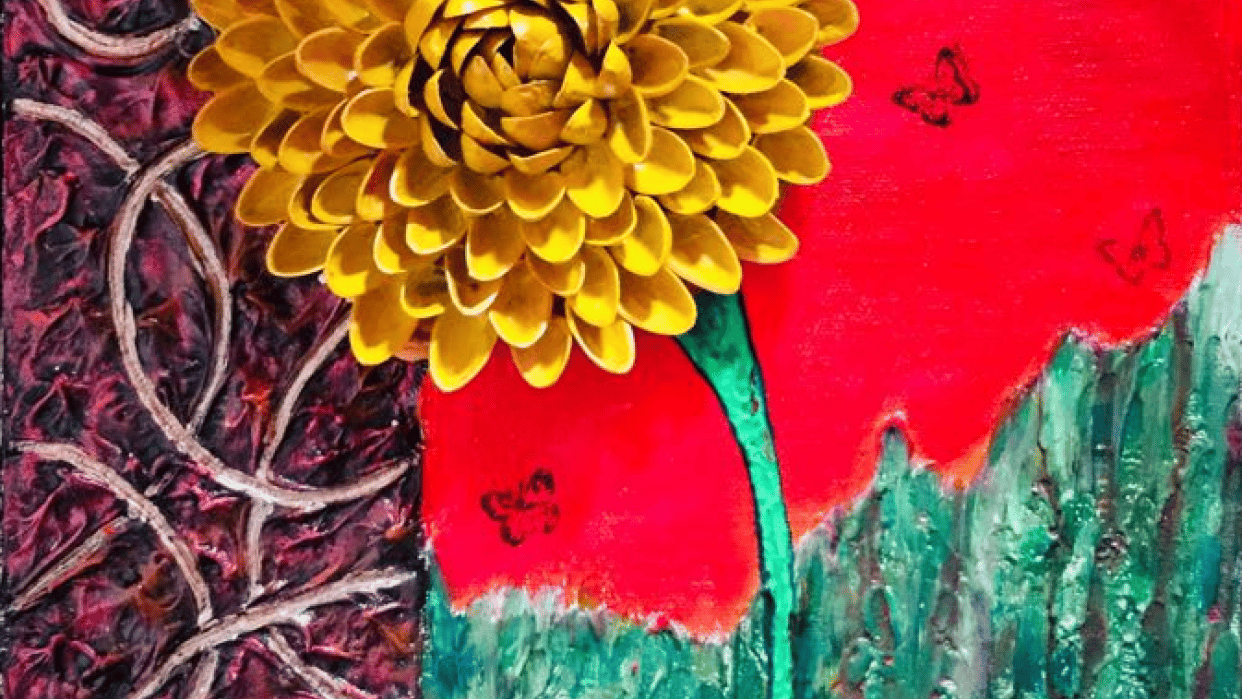 Mix of Texture painting and Craft | Skillshare Student Project