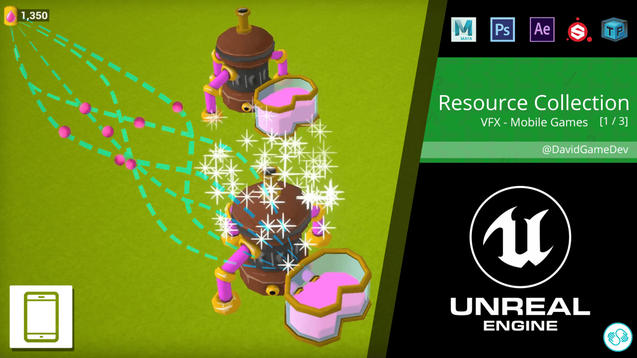 Resource Collecting VFX for Mobile Games in Unreal Engine 4 [2 / 3 ...