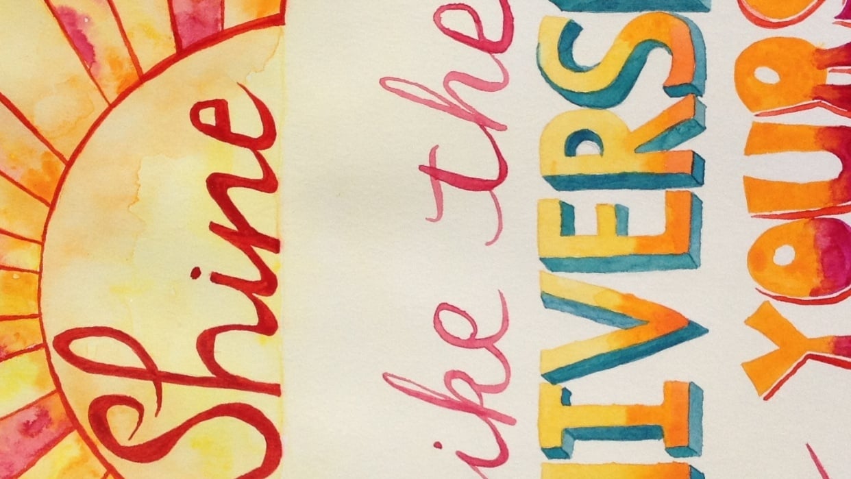 WIP Watercolor Lettering | Skillshare Student Project