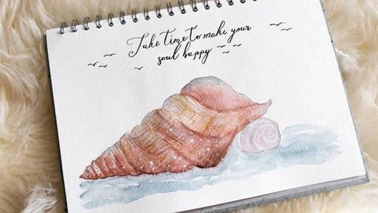Watercolor Seashell | Skillshare Student Project
