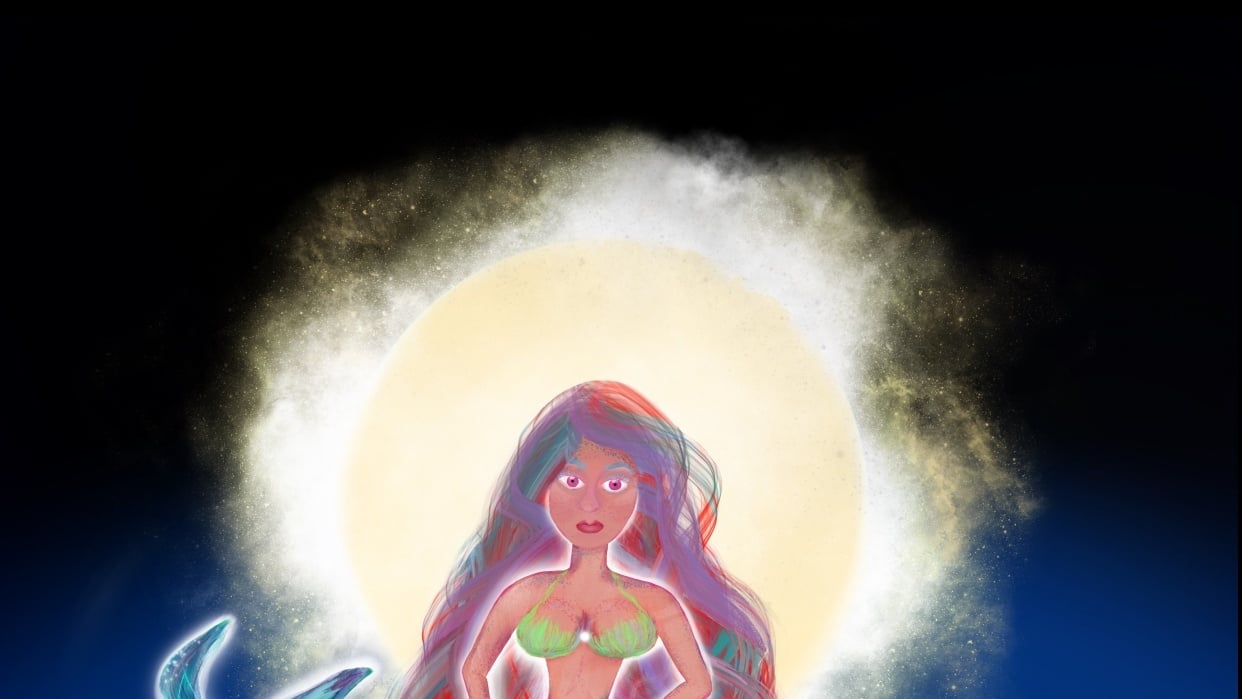 Moon Mermaid - First Time Using Procreate! | Skillshare Student Project