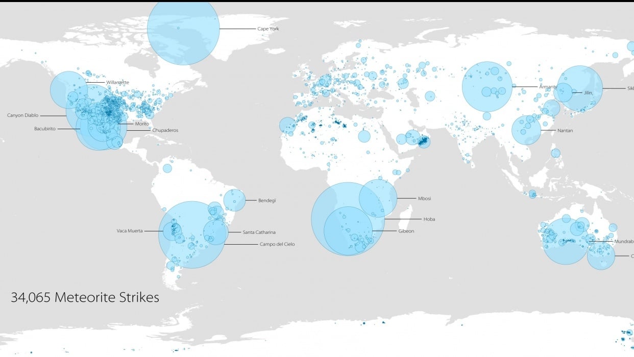 Data Visualization of Meteorite Strikes | Skillshare Student Project