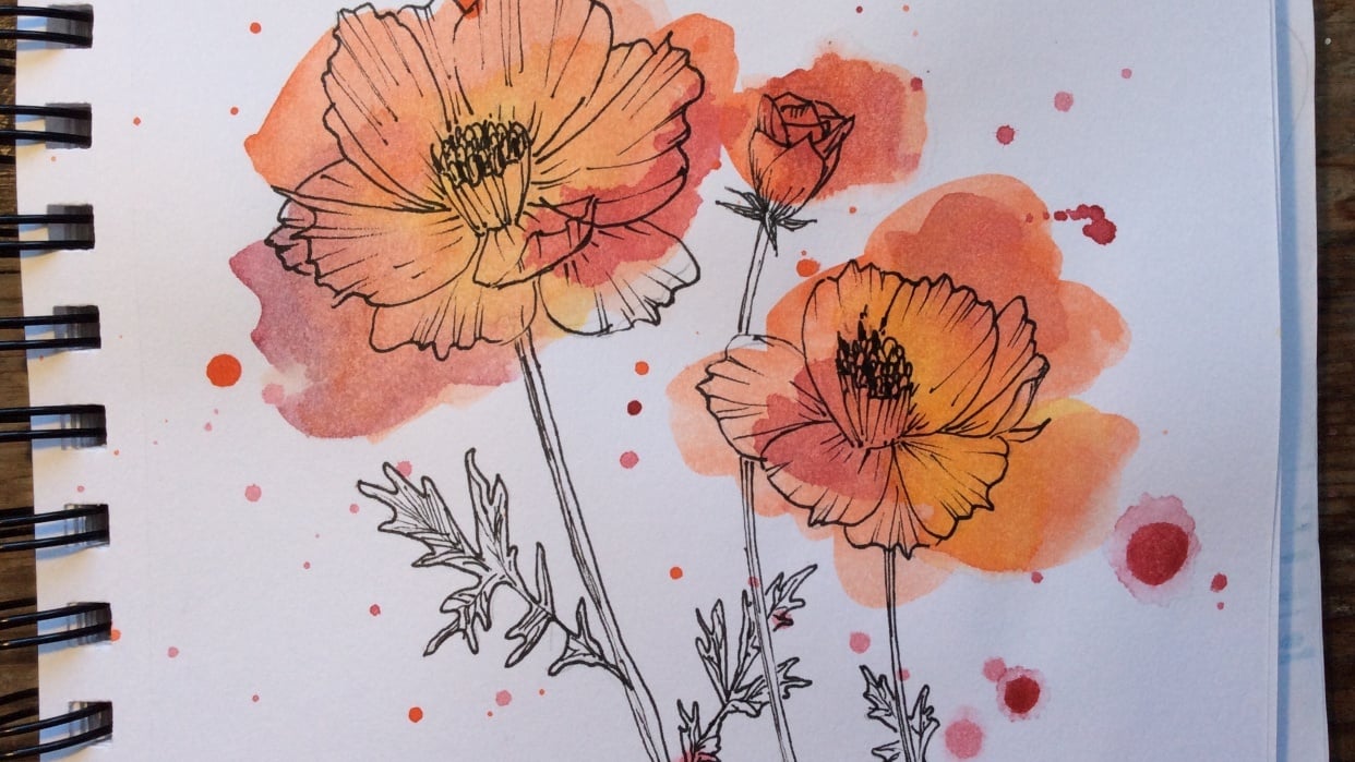 Watercolor flowers | Skillshare Student Project