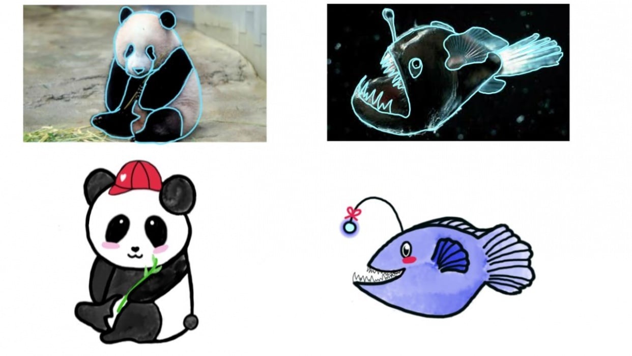 Panda & Angler Fish | Skillshare Student Project