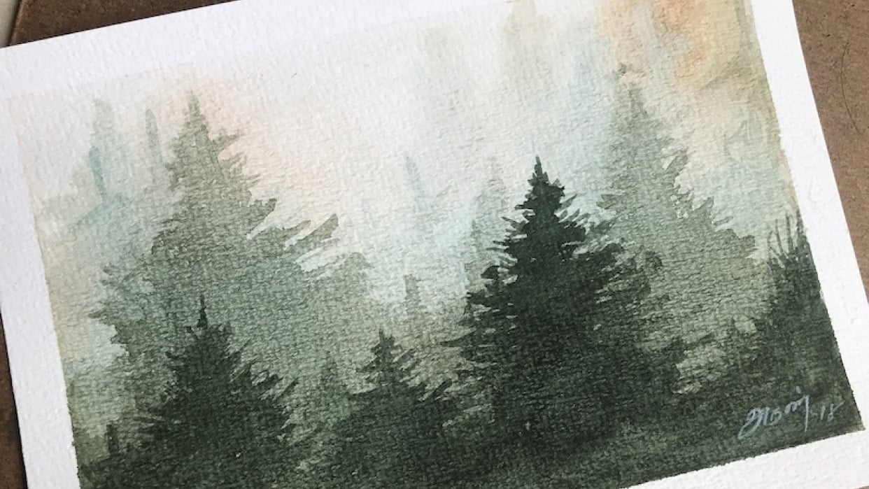 PROJECT: Misty Pine Trees | Skillshare Student Project