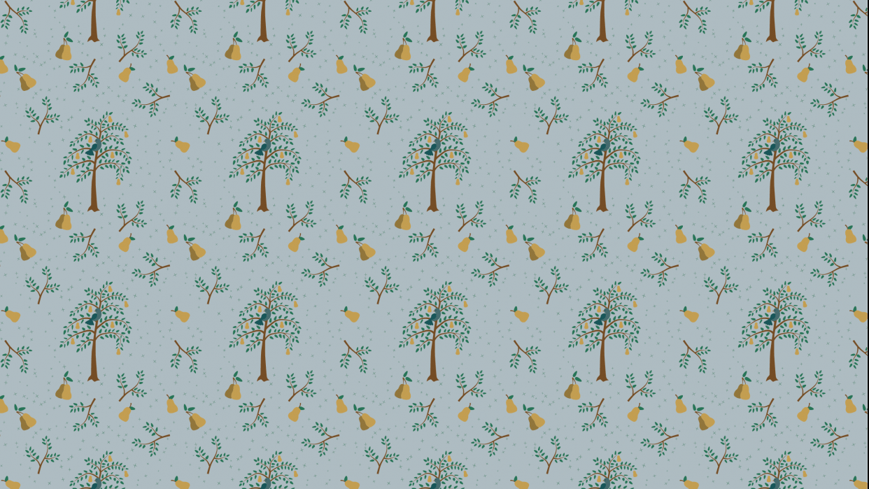 Partridge in a Pear Tree Pattern Design | Skillshare Student Project