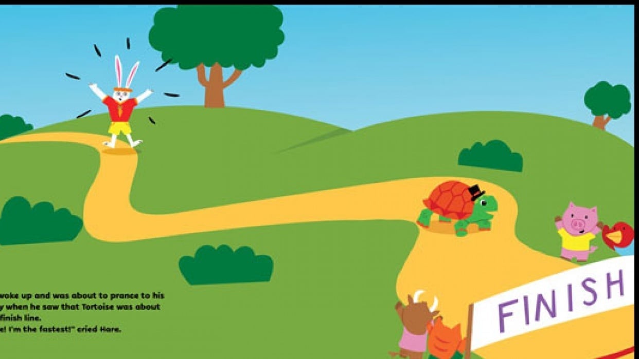 My color spreads from The Tortoise and the Hare | Skillshare Student Project