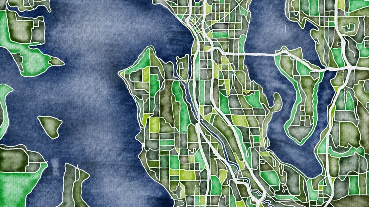 Illustrated Map- Seattle | Skillshare Student Project