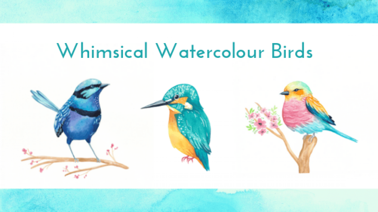 Whimsical Watercolour Birds | Skillshare Student Project Whimsical Watercolour Birds | Skillshare Student Project