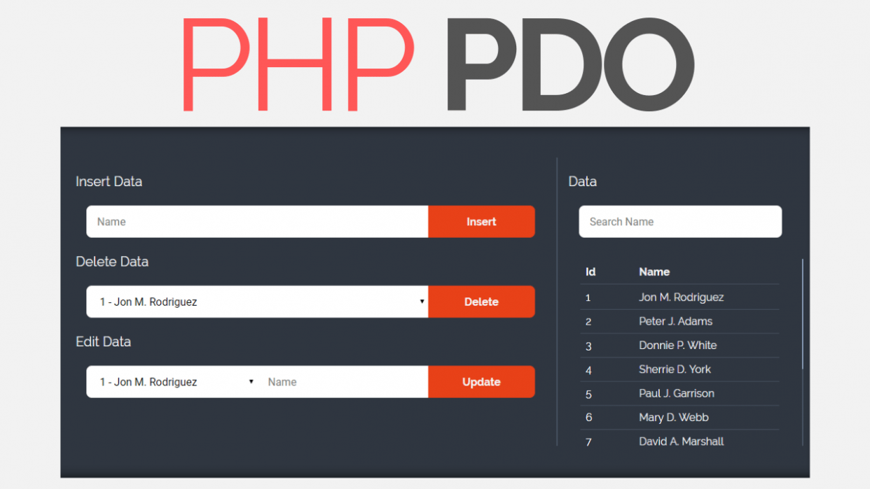 Learn How To Perform Crud On Mysql Database Using Pdo In Php