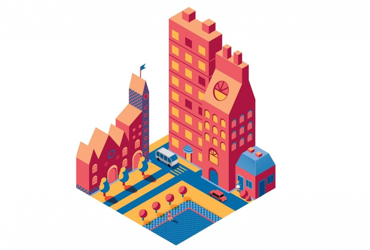 Isometric Town | Skillshare Student Project