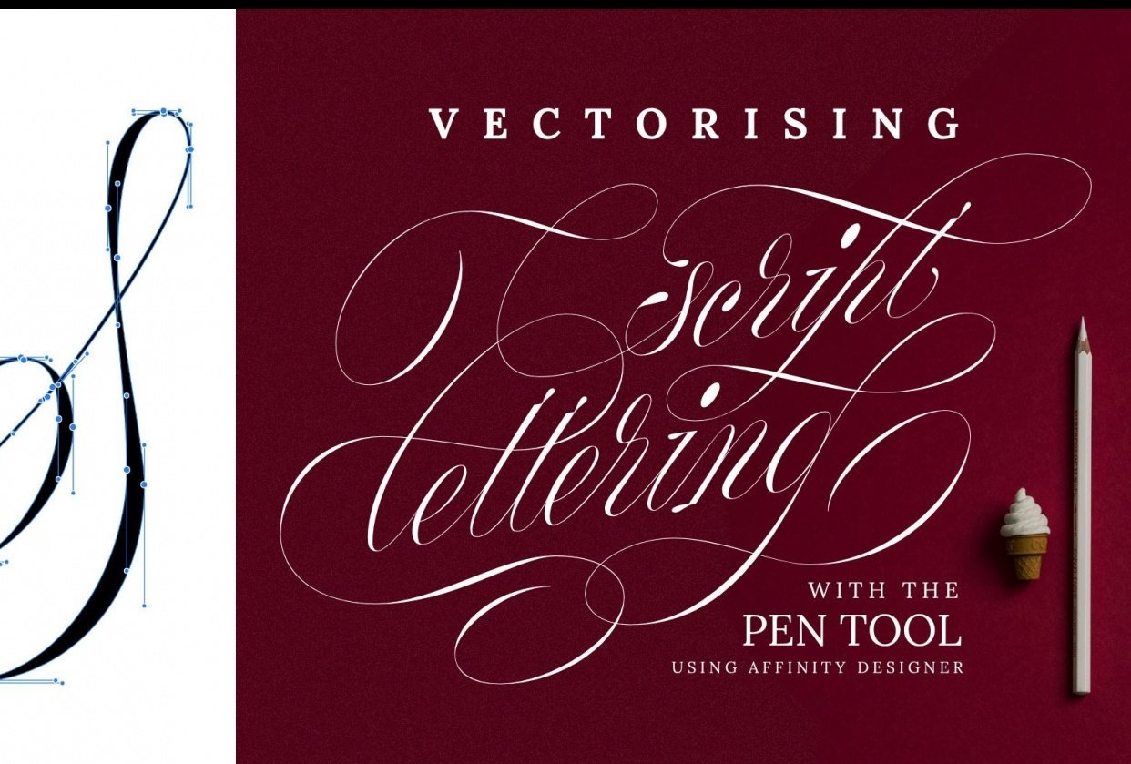 Pen tool for lettering: Vectorising scripts with the pen tool | Skillshare Student Project