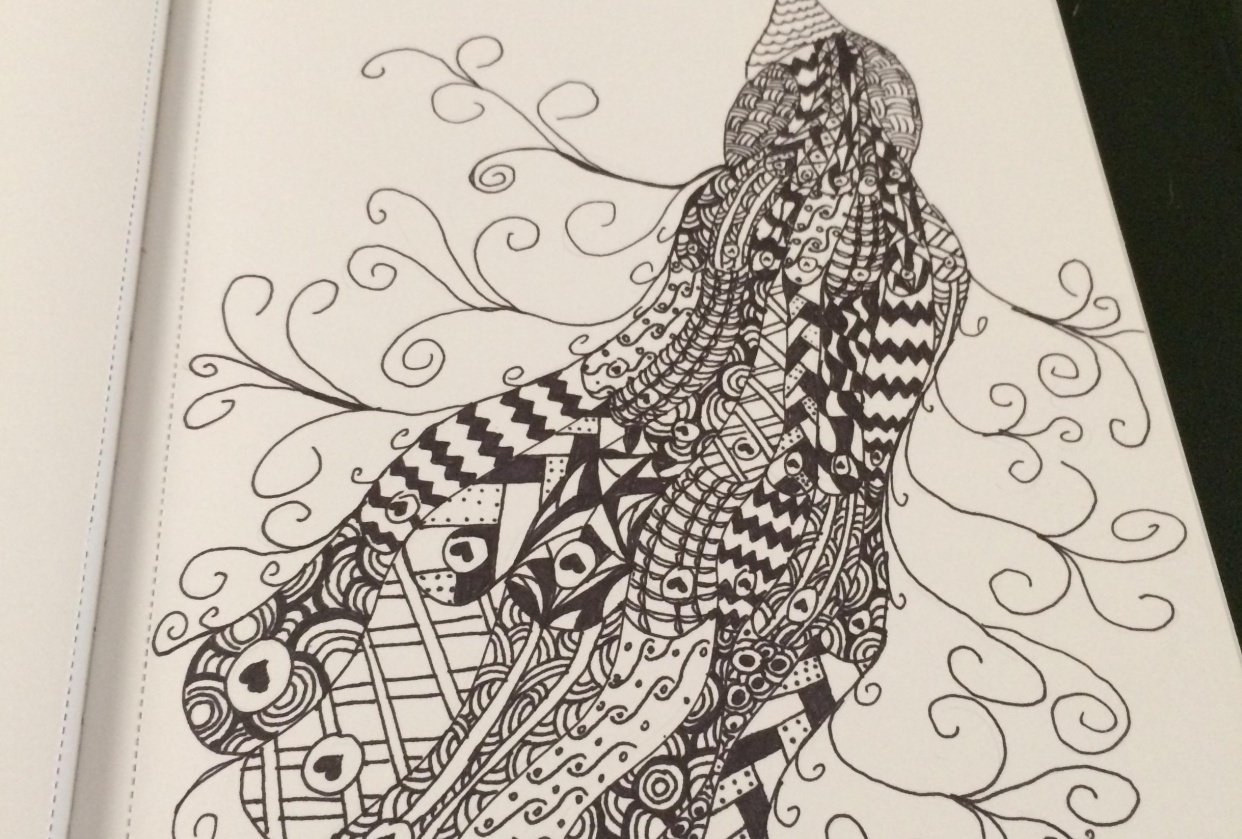 Zentangle Peacock | Skillshare Student Project