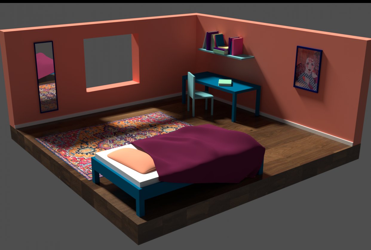 Low Poly Room | Skillshare Student Project