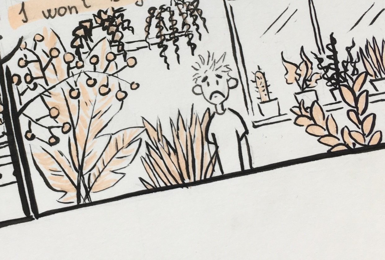 A two-panel comic on 'Obsession' | Skillshare Student Project