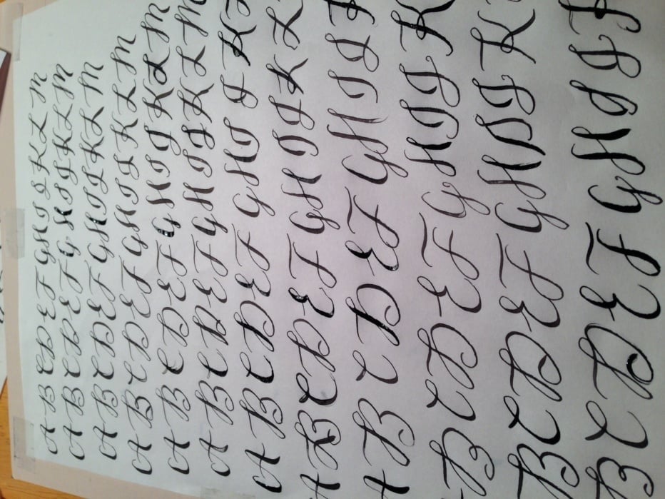 Ericka Lyme lower case alphebet and upper case letters A-M | Skillshare Student Project