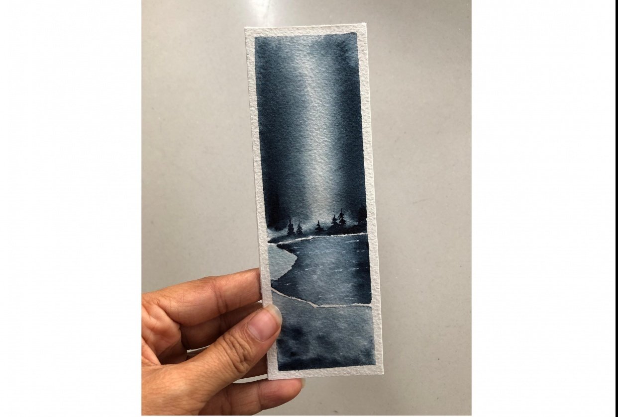 Mini monochrome moody landscape | Skillshare Student Project