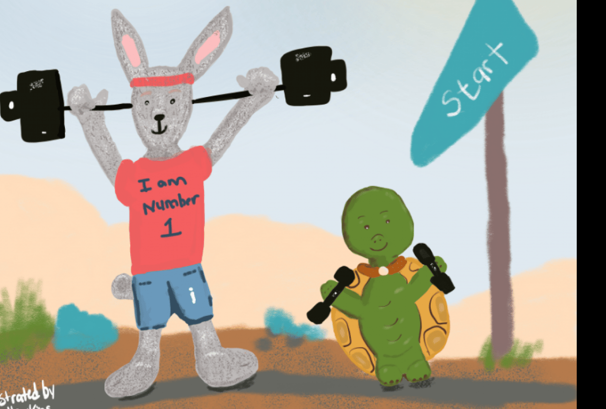 Tortoise and Hare character/ process and final | Skillshare Student Project