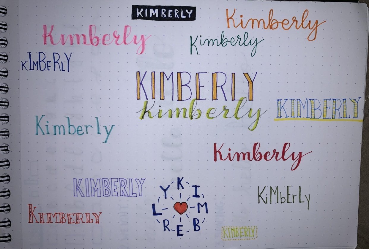 Faux Calligraphy Name Practice Skillshare Student Project