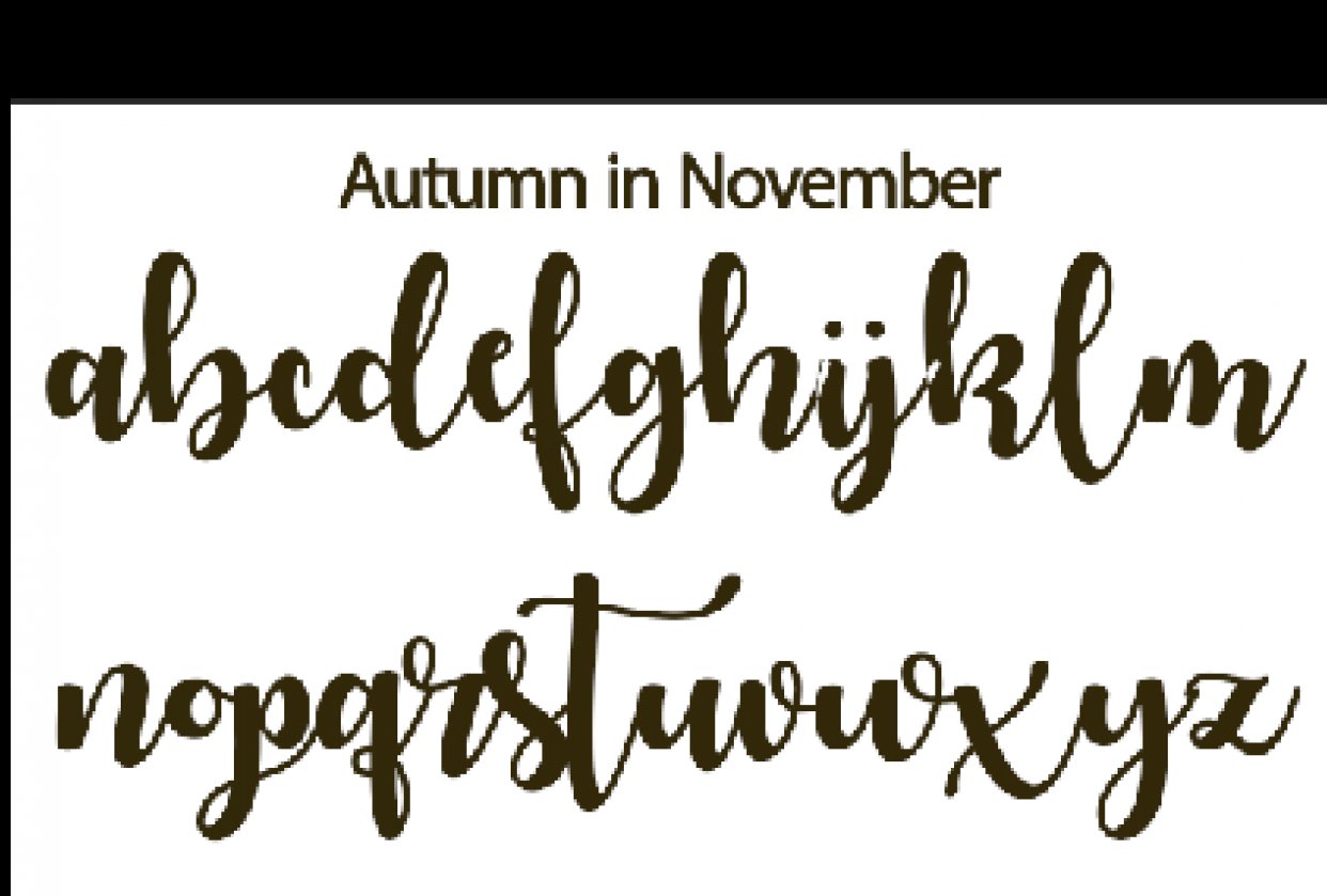 Autumn in November font | Skillshare Student Project