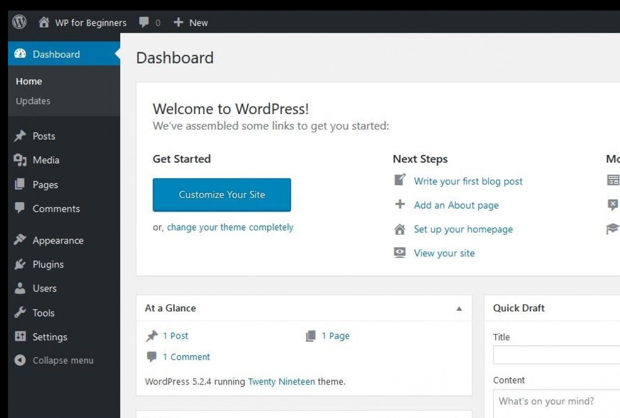 My WP Install is completed successfully | Skillshare Student Project