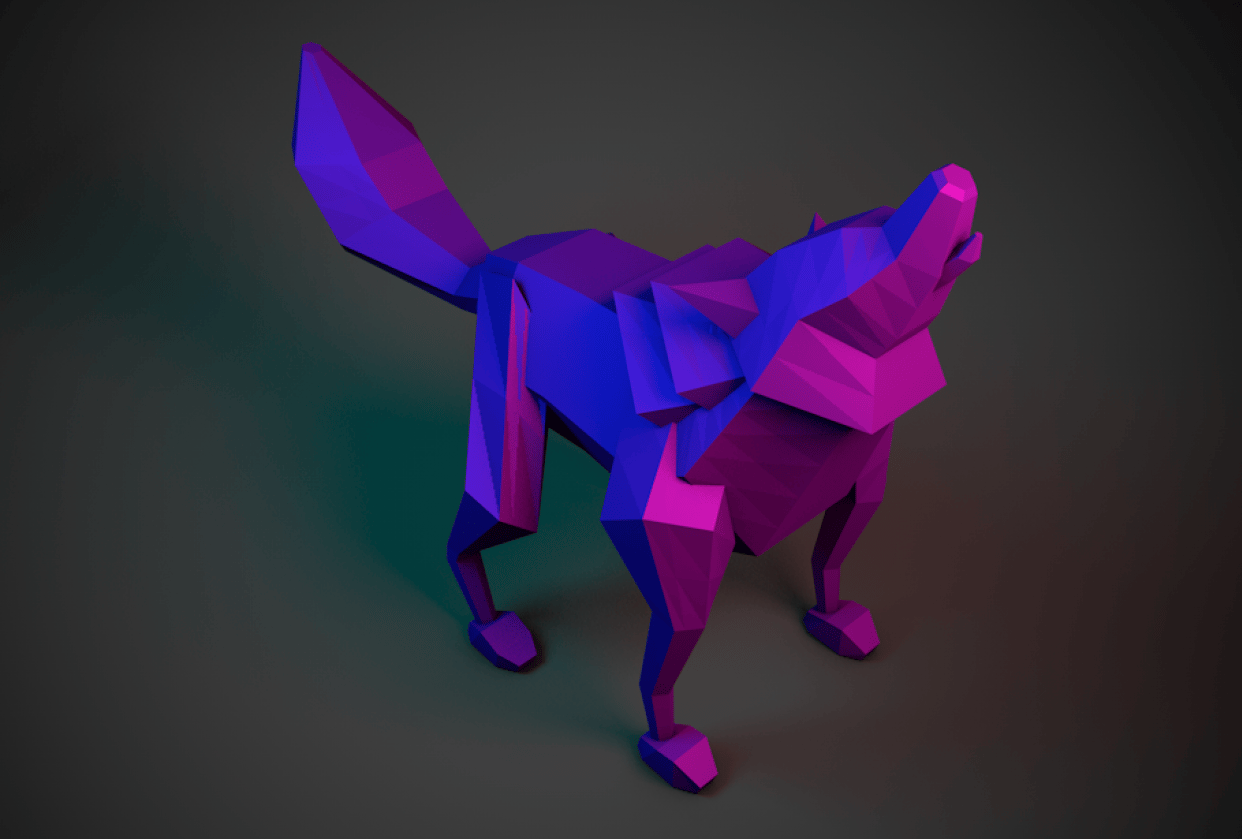 Low Poly Wolf | Skillshare Student Project
