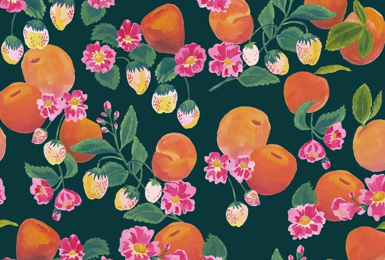 Gouache fruits patterns | Skillshare Student Project