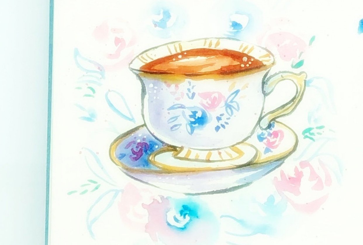 Watercolor teacup | Skillshare Student Project