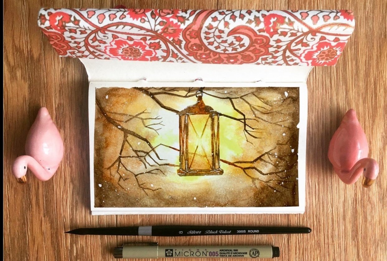 Sunday Painting Winter Holiday Cards | Skillshare Student Project