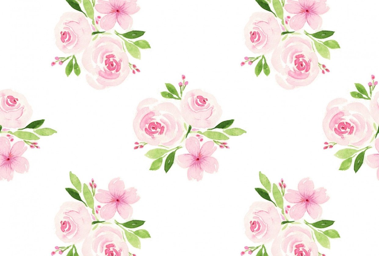 Watercolor Rose Bouquet Simple Repeat Pattern Skillshare Student Project