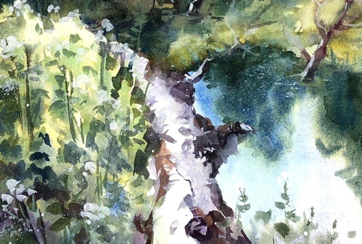 Landscape Digital Watercolour Art Prints Home & Living etna.com.pe