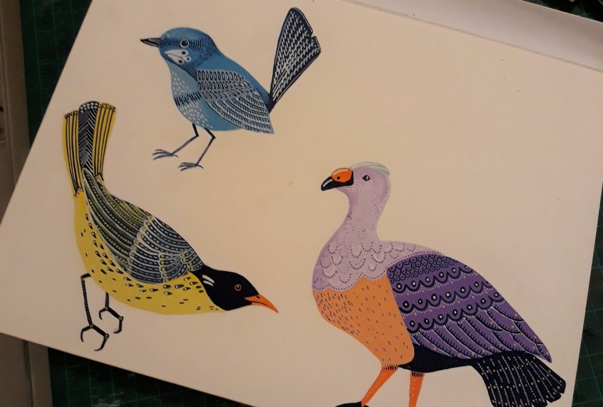 Folk Art Birds | Skillshare Student Project