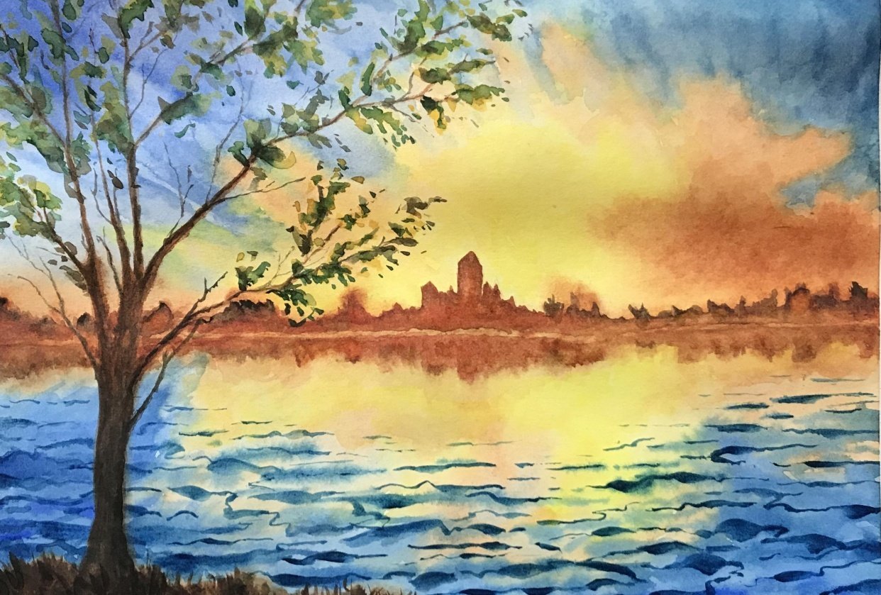 sunset landscape | Skillshare Student Project