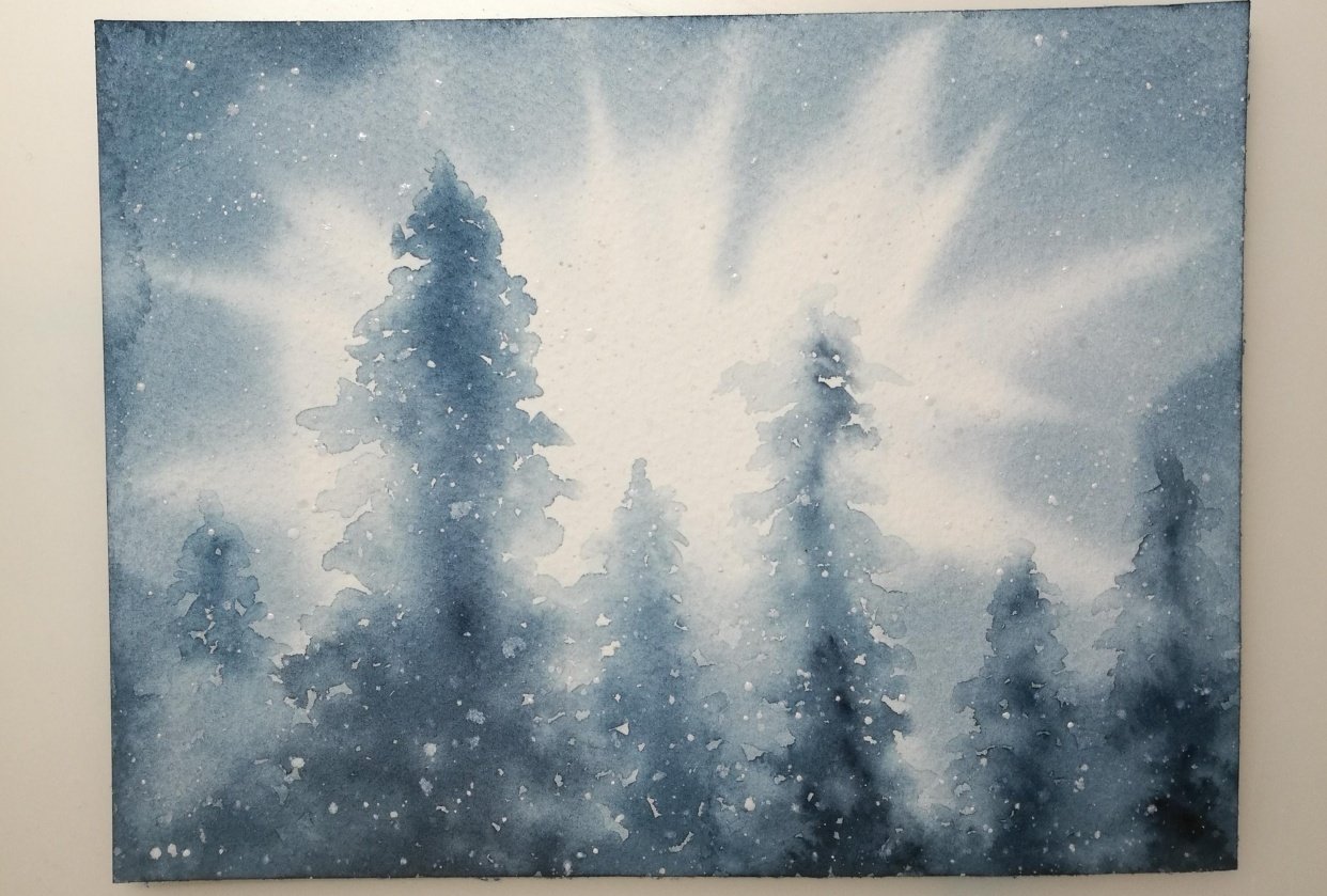 Backlit snowy pine trees | Skillshare Student Project
