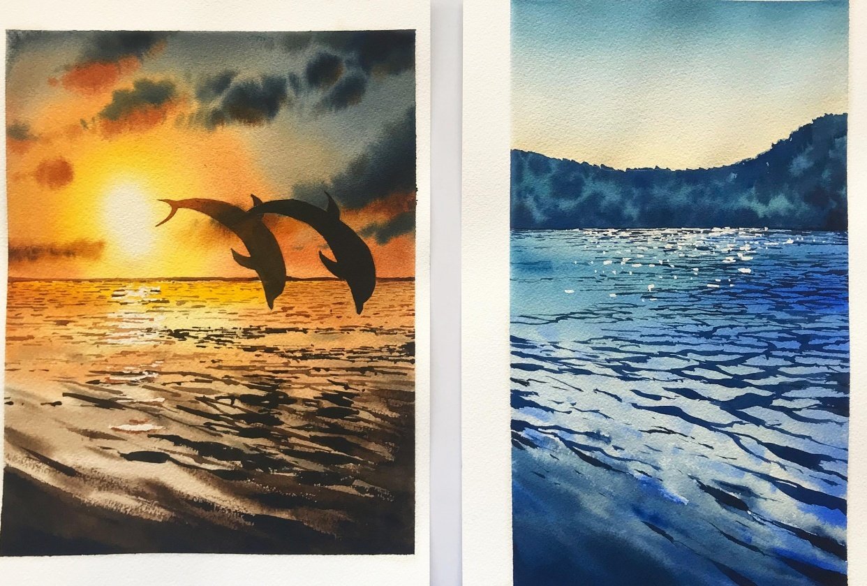 Watercolor Waterscape | Skillshare Student Project