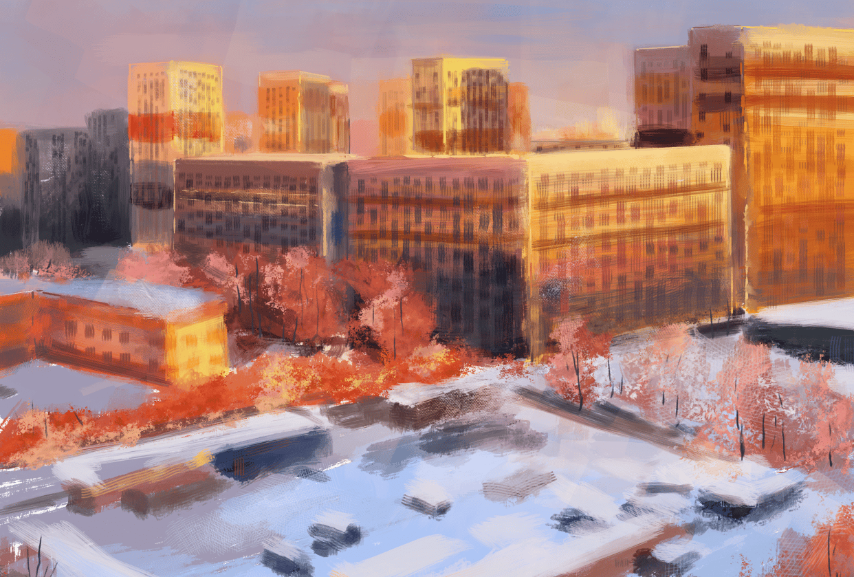 Moscow apartment blocks | Skillshare Student Project