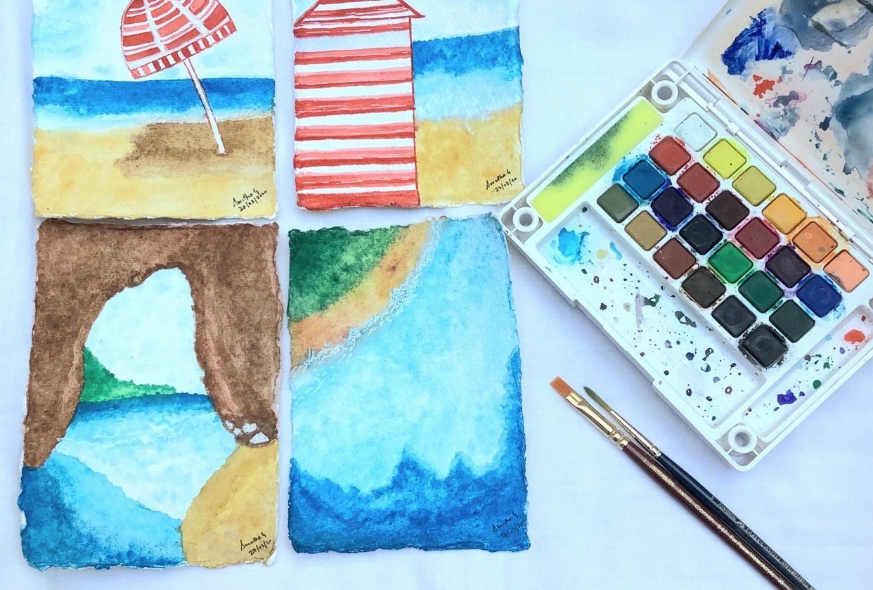 My take on the beach post cards | Skillshare Student Project