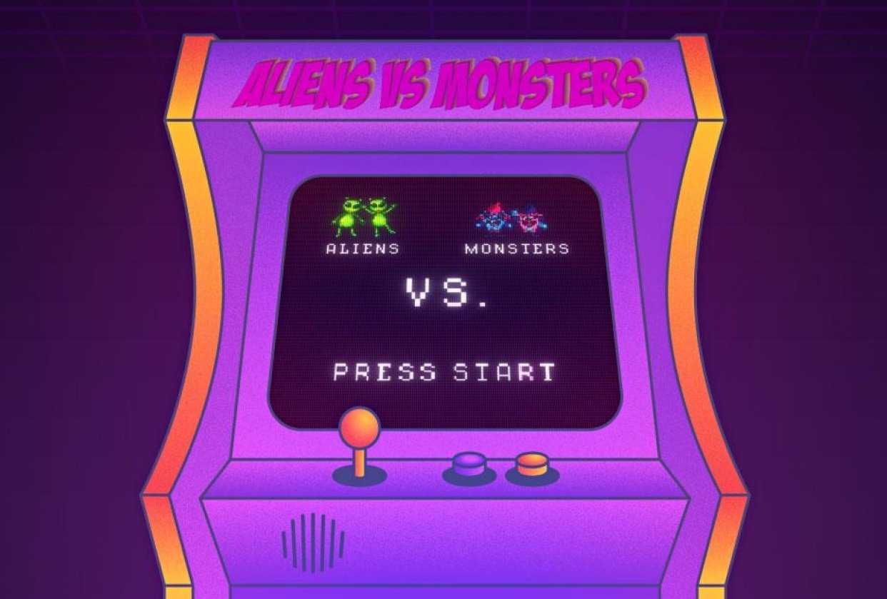 Aliens vs Monsters ARCADE GAME | Skillshare Student Project
