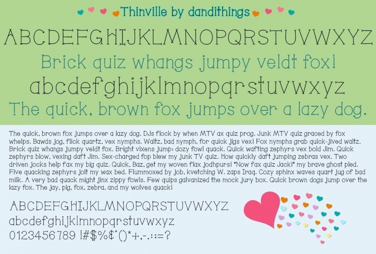 Thinville Font | Skillshare Student Project
