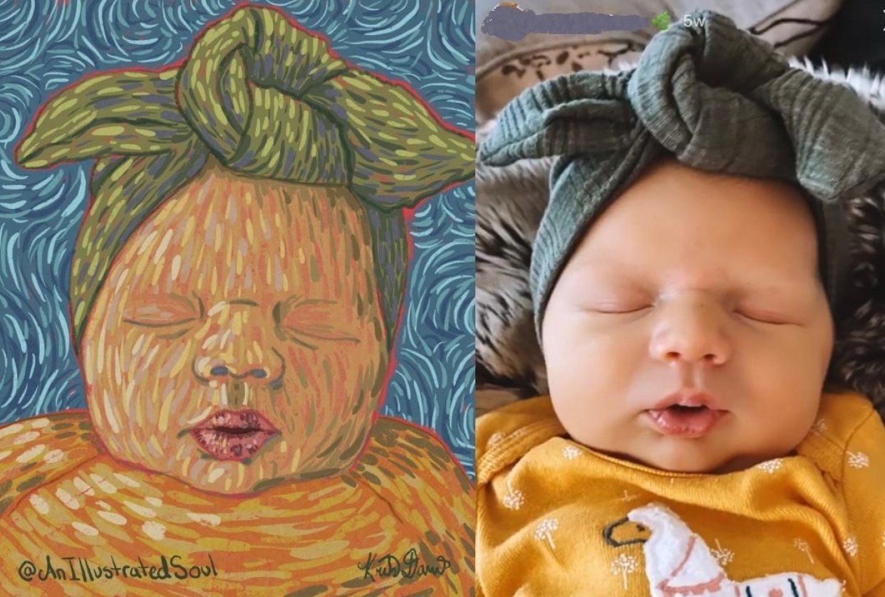 Digital Baby Portrait | Skillshare Student Project