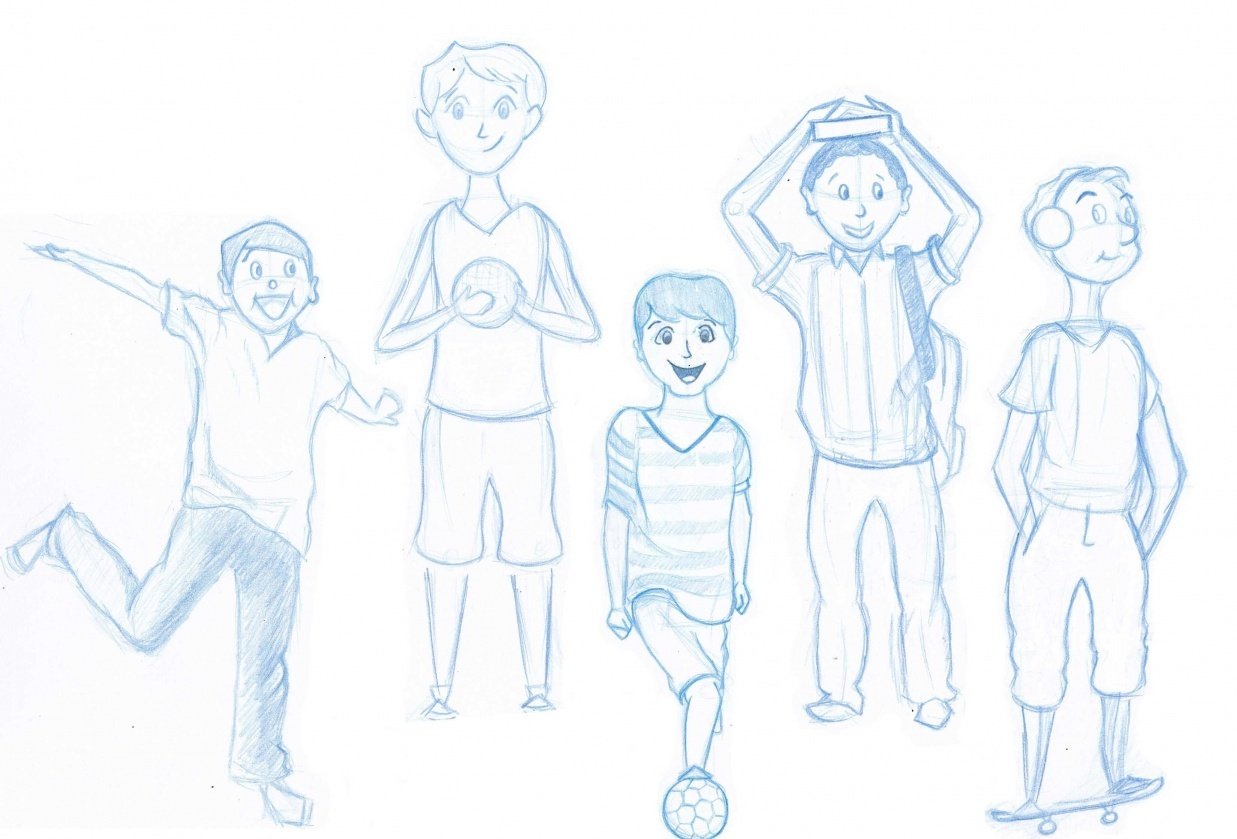 Boy Character Sketches | Skillshare Student Project