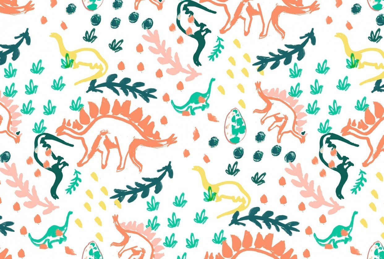 Dinosaur Repeat Pattern | Skillshare Student Project